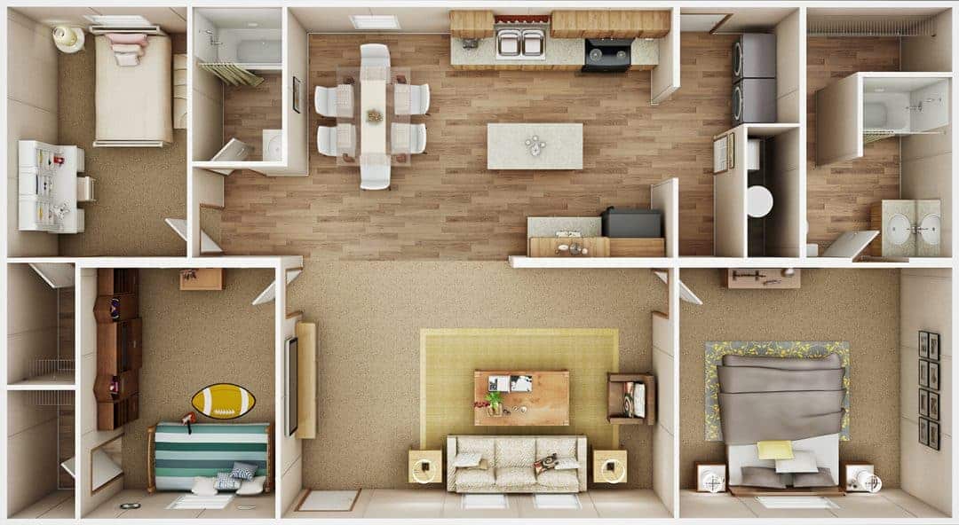 Small Double Wide Mobile Homes: 1,053-1,315 Sq Ft Models